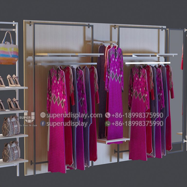 Exhibidor de Pared para Ropa de Mujer - Diseño y Fabricación de ...