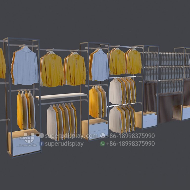 Exhibidor de Pared para Ropa Masculina - Diseño y Fabricación de ...
